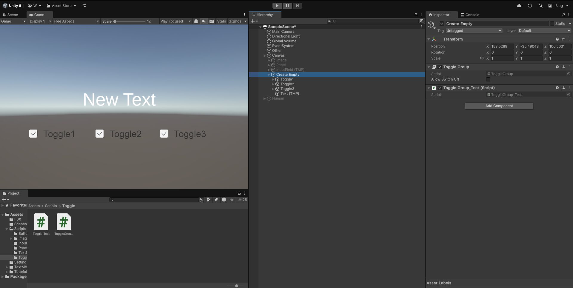 【Unity】ToggleGroupで選択状態を取得する方法とonValueChangedイベントの使い方｜Wamutai Room