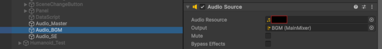 【Unity】AudioMixerでマスター・BGM・SEの音量を管理する方法｜Wamutai Room